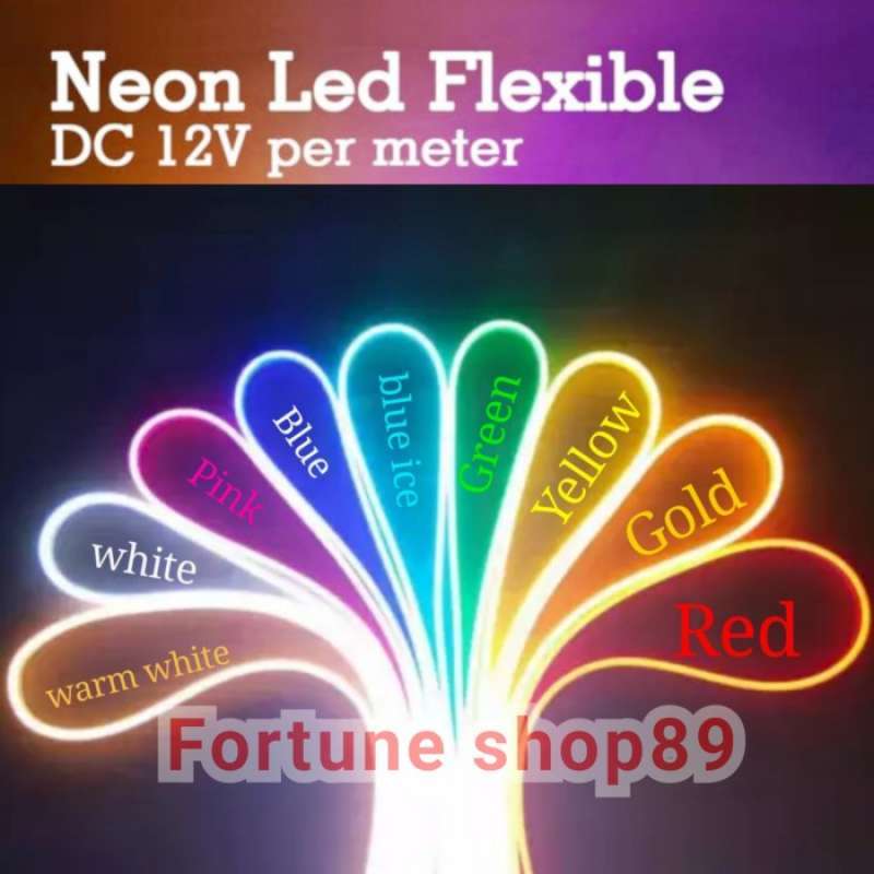 Promo 50 Meter Lampu Led Neon Flex Led Strip Flexible Dc 12v Ip65 ...