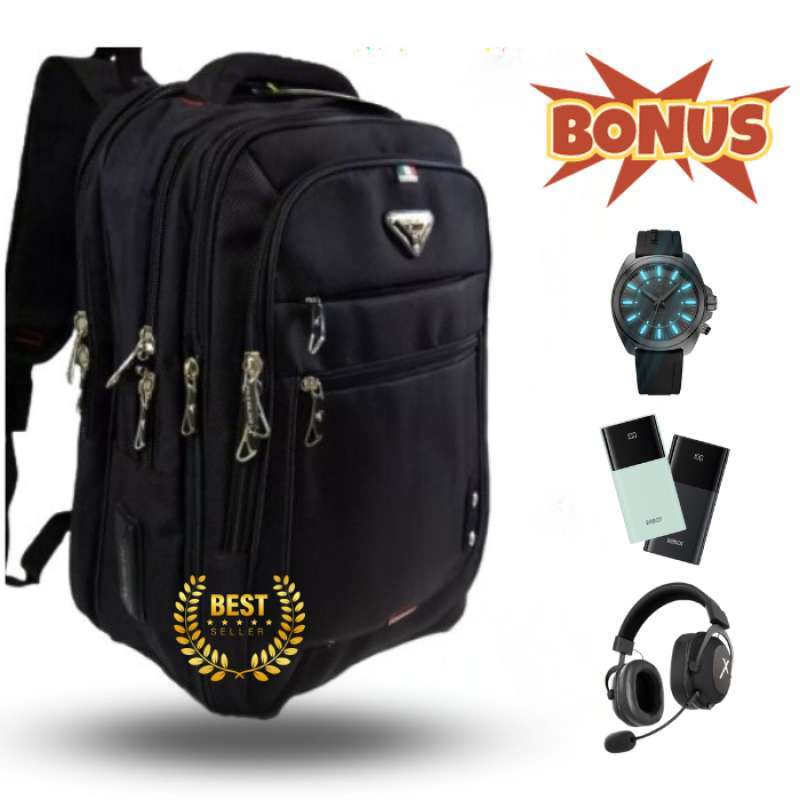 Promo (free Jam ) Milano Tas Ransel Backpack Ukuran Besar Expandable ...
