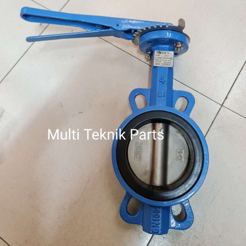 Promo Tozen Butterfly Valve Jis 10k 4 Inch Body Cast Iron Lever Diskon ...
