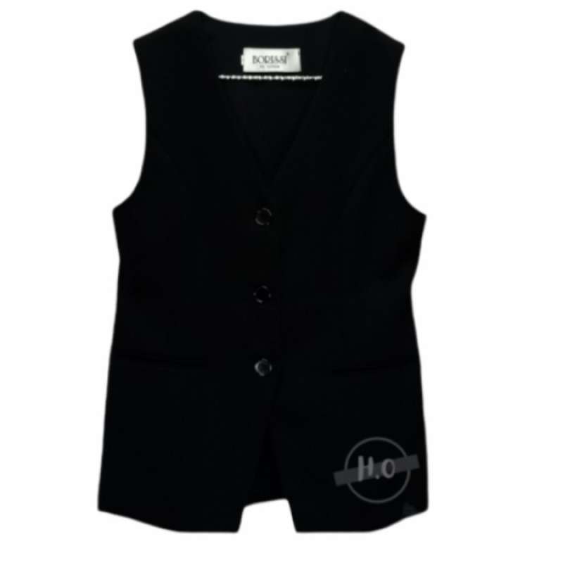 Jual Rompi Vest Hitam Polos Formal Kerja Kantor Wanita Premium High ...