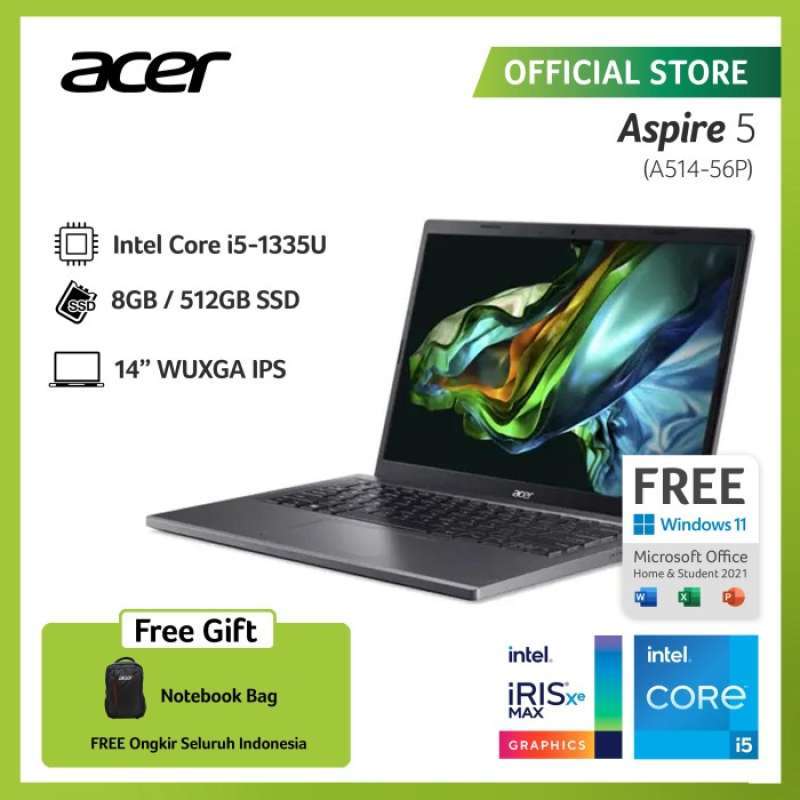 Promo Acer Laptop Aspire A P Q I U Ram Gb Gb Ssd W Diskon Di Seller