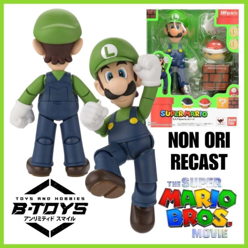 Promo Shf Super Mario Bros Mainan Figure Mario Bros Luigi - Mario ...