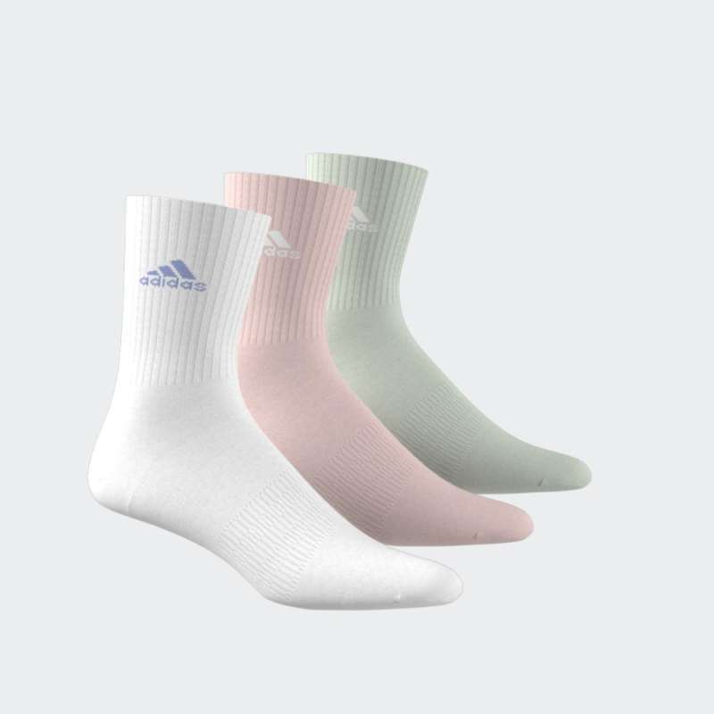 Jual Adidas Unisex Crew Socks Cushion 3-pairs Kaos Kaki [iz0161] Di ...