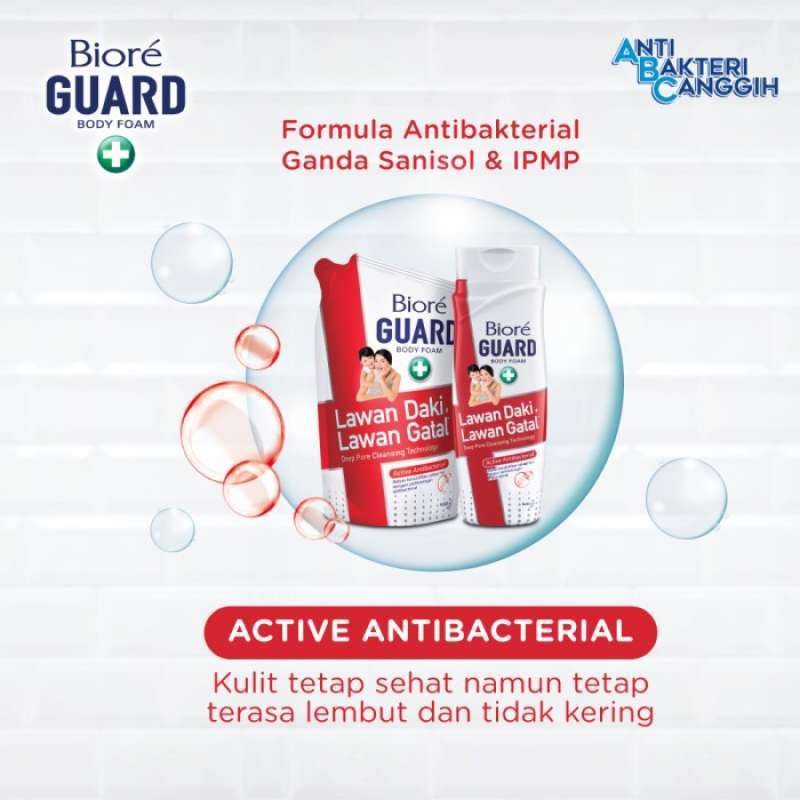 Jual Biore Guard Active Antibacterial 800ml Pouch Triplepack - Sabun ...