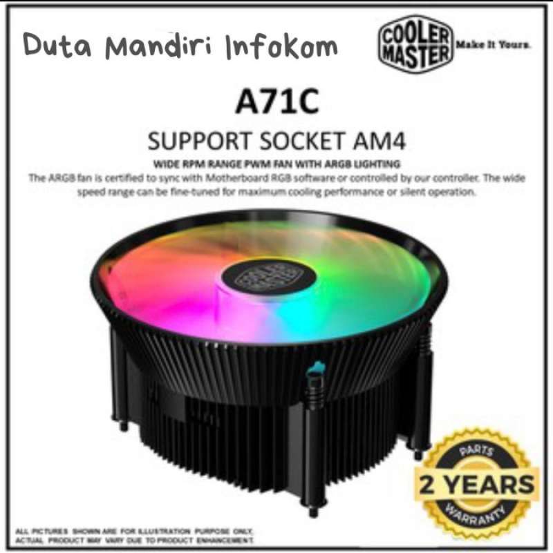 Promo Cooler Master A71c Argb - Air Cpu Cooler For Amd Am4 Diskon 23% ...