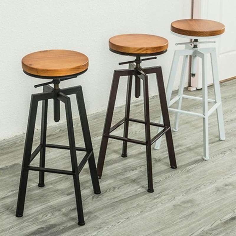 Jual Industrial Rotating Stool - Adjustable Bar Stool - Kursi Besi ...