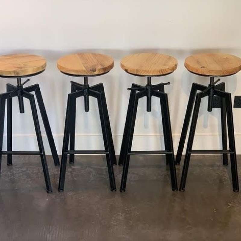Jual Industrial Rotating Stool - Adjustable Bar Stool - Kursi Besi ...