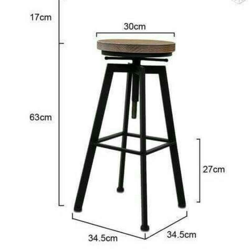 Jual Industrial Rotating Stool - Adjustable Bar Stool - Kursi Besi ...