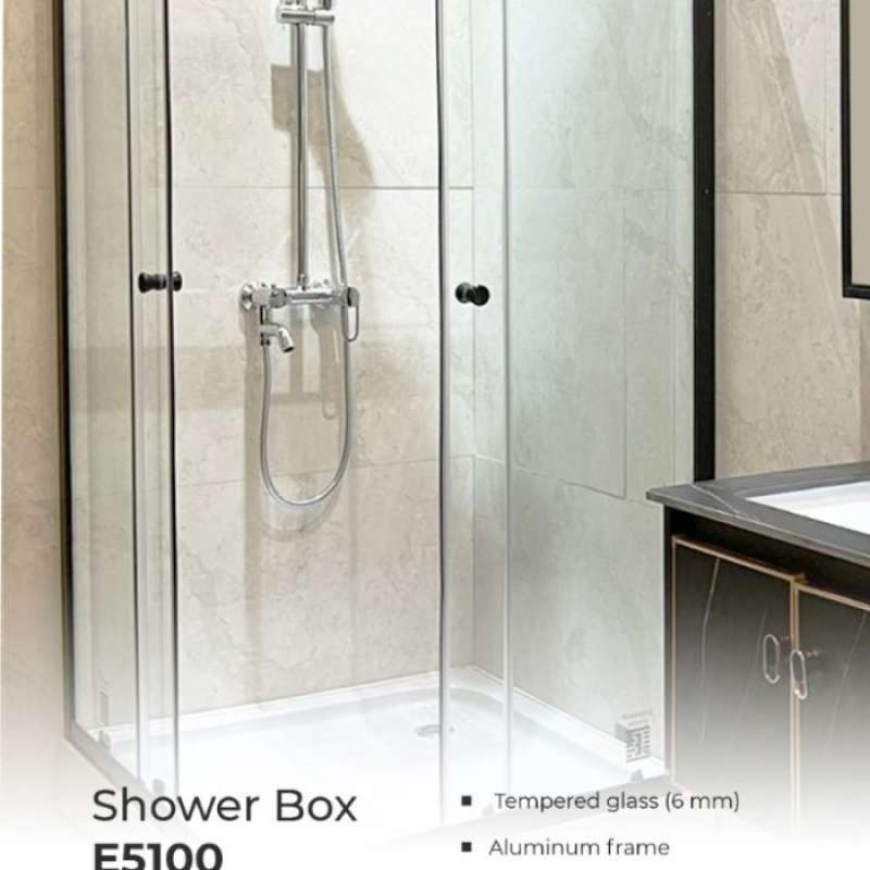 Jual Shower Box Kamar Mandi Europe Enchanting E5100 Tanpa Tray Di ...