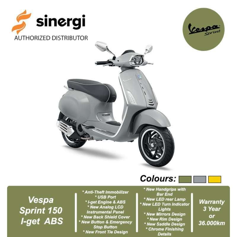 Jual Vespa Sprint 150 I-get Abs [off The Road] Sepeda Motor - New Green Magnetico Di Seller ...