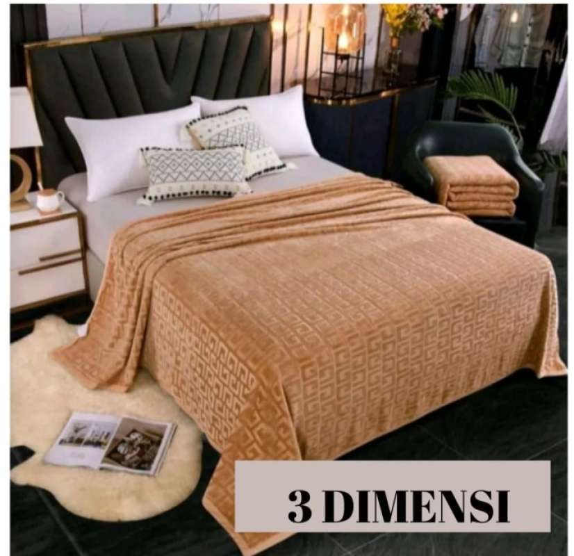 Jual Selimut Jumbo Embos 3 Dimensi Halus Tembut Tebal Selimut Polos ...