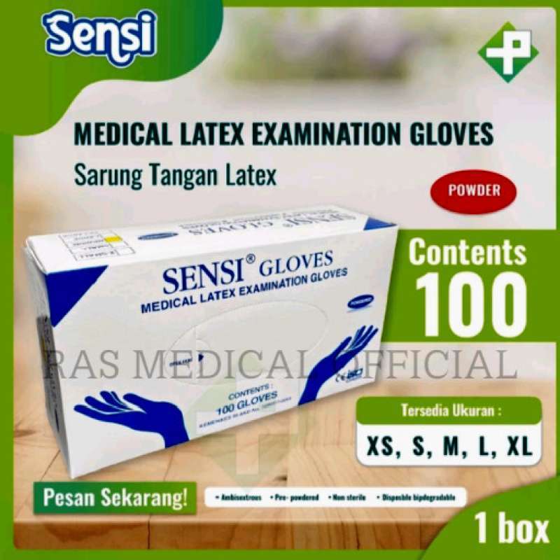 Jual Sarung Tangan Sensi Powered Latex Ukuran Sml Isi Original - Xs Di ...