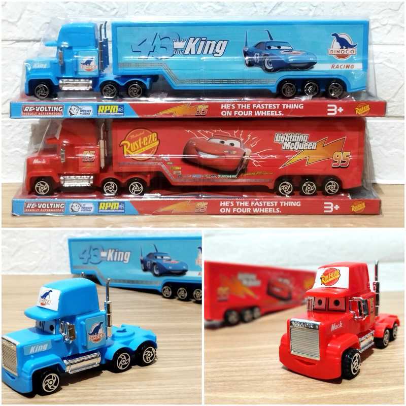Promo Mainan Truk Kontainer Cars Mcqueen Murah Dorong Tarik - Mobil ...