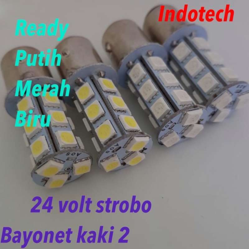 Promo Lampu Rem Truk Bis Led Kedip 1157 24volt 18 Titik Bus - Merah ...