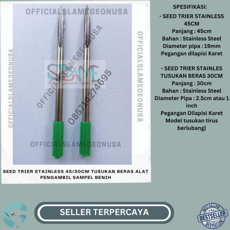 Jual Tusukan Beras Alat Pengambil Sampel Benih Stainless 45/30cm Di ...
