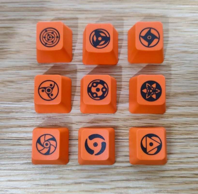 Jual Sharingan Keycaps Set R4 Pbt Oem Profile ( 9 Pcs ) Di Seller ...
