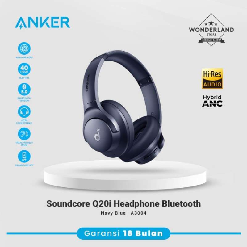 Jual Anker Soundcore Headphone Q20i Wireless Hybrid Anc Bluetooth Bass ...