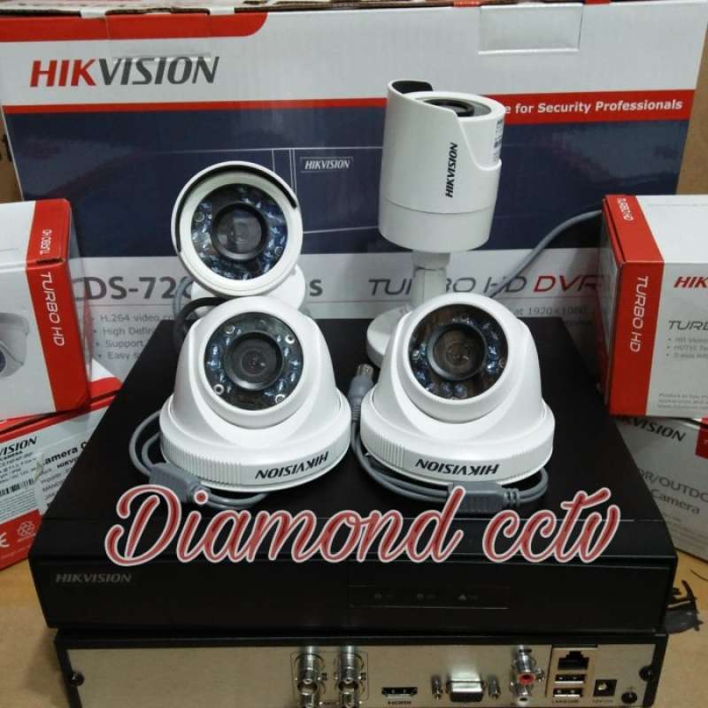 Promo Paket Cctv 4ch Hikvision 1080p Real 2 Mp Komplit Tinggal Pasang ...