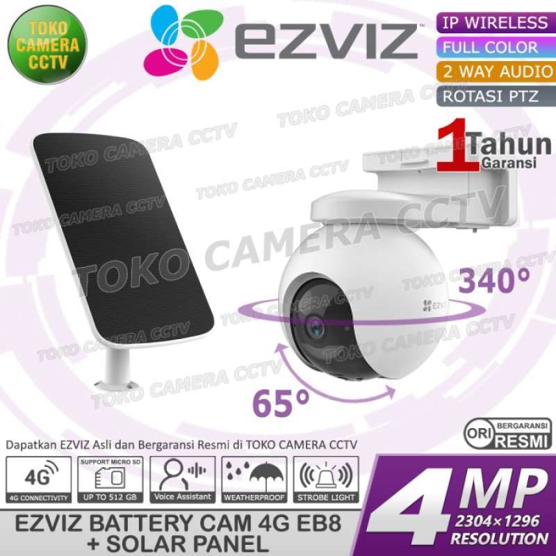 Promo Cctv Ezviz 2k Smart 4g Kamera Ip Camera Sim Gsm Ptz 360 Solar ...
