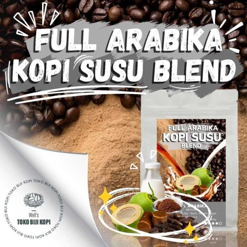 Jual Kopi Arabika Kopi Susu Blend Full Arabika Roasted Bean 100 Gram ...