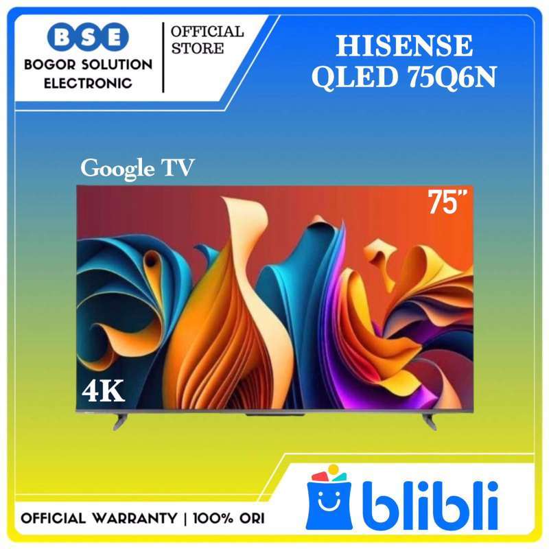 Jual Google Tv Qled 75 Inch Hisense 75q6n Bezelles Design Dolby Vision ...
