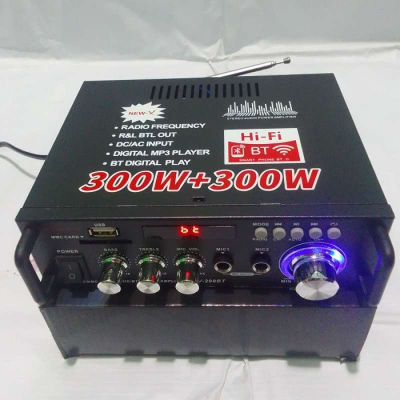 Jual Power Amplifier 600w Eq Audio Bluetooth Home Theater Fm Radio-bt ...