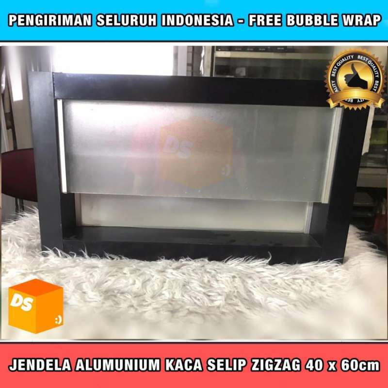 Jual Jendela Alumunium Kaca Selip (zigzag) 40 X 60cm (kaca Mati - Kaca ...