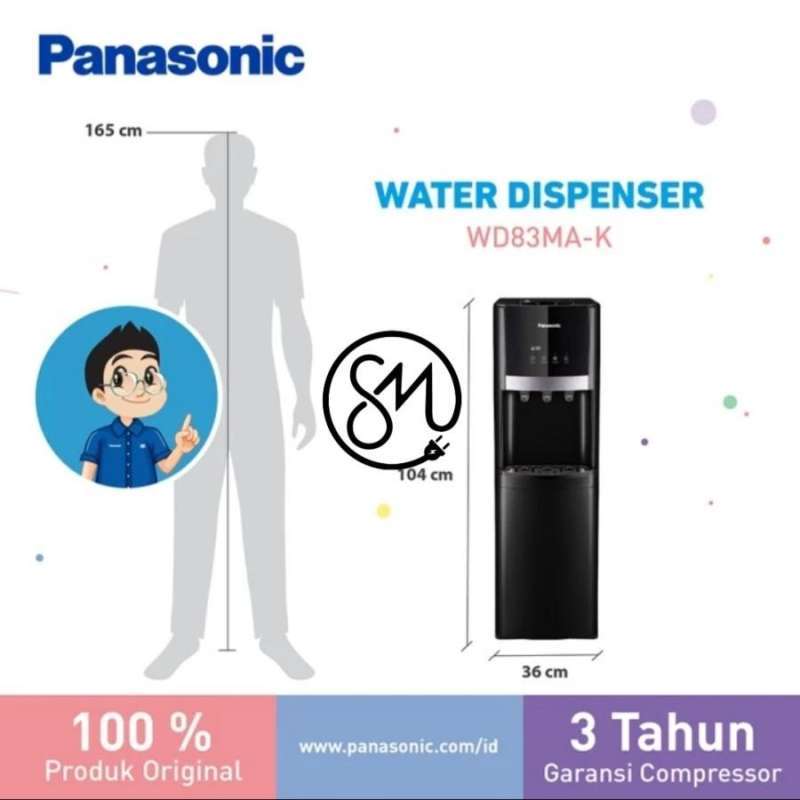 Jual Dispenser Panasonic Ny-wdb83ma-k1 Galon Bawah Bottom Loading Ozone ...