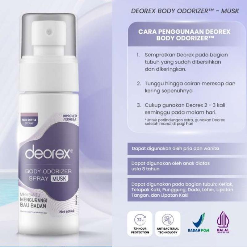Promo Deorex Body Odorizer Nonfragrance/musk/men/extra Whitening ...