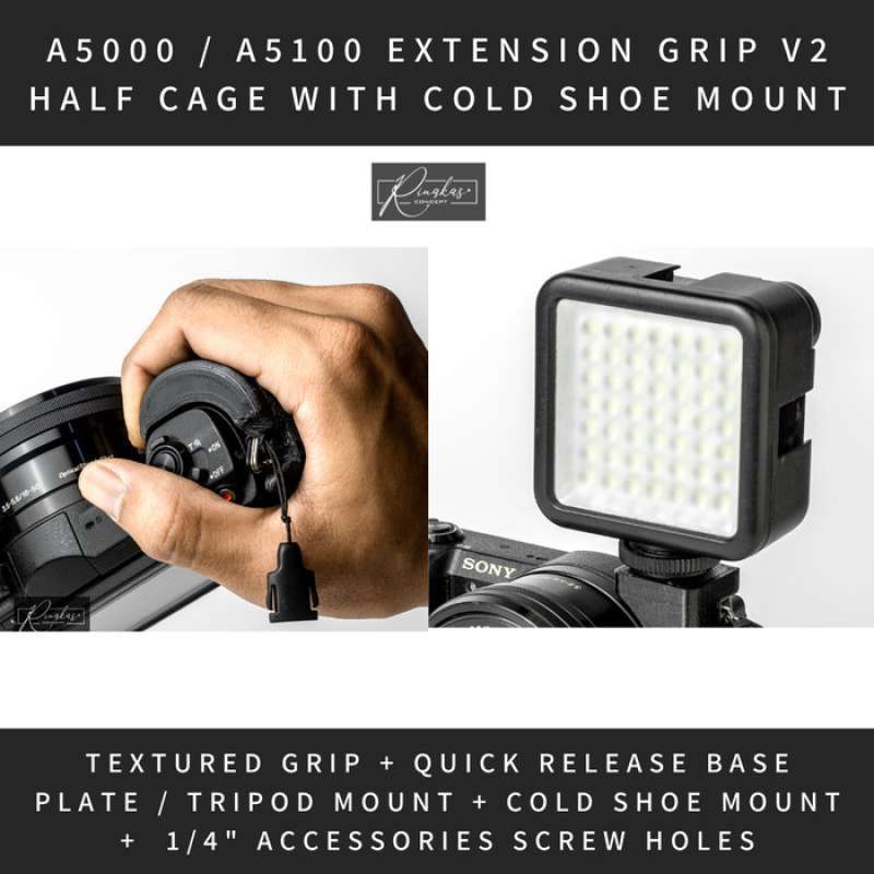 Jual Extension Grip V2 Half Rig Cage Case Sony A5000 A5100 Ringkas ...
