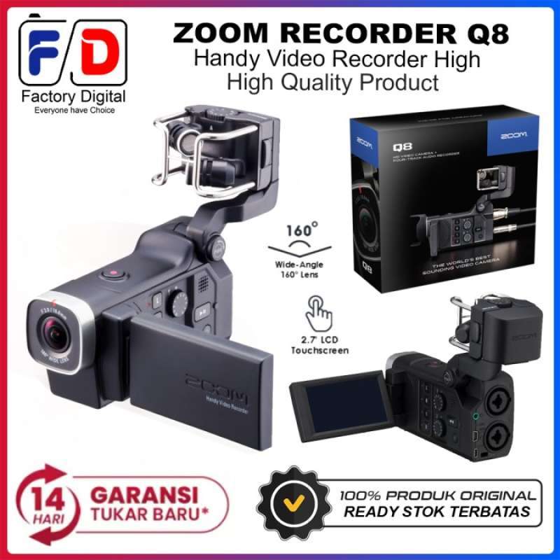 Jual Zoom Q8 Handy Video Audio Recorder Kamera Video Original - Extra Paket 2 Di Seller Circlet ...