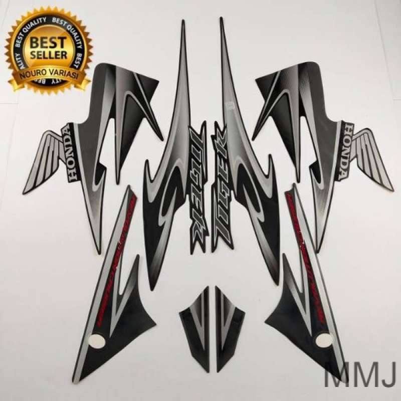 Promo Sticker Striping Honda Tiger 2011 2012 2013 Revo Hitam Silver ...
