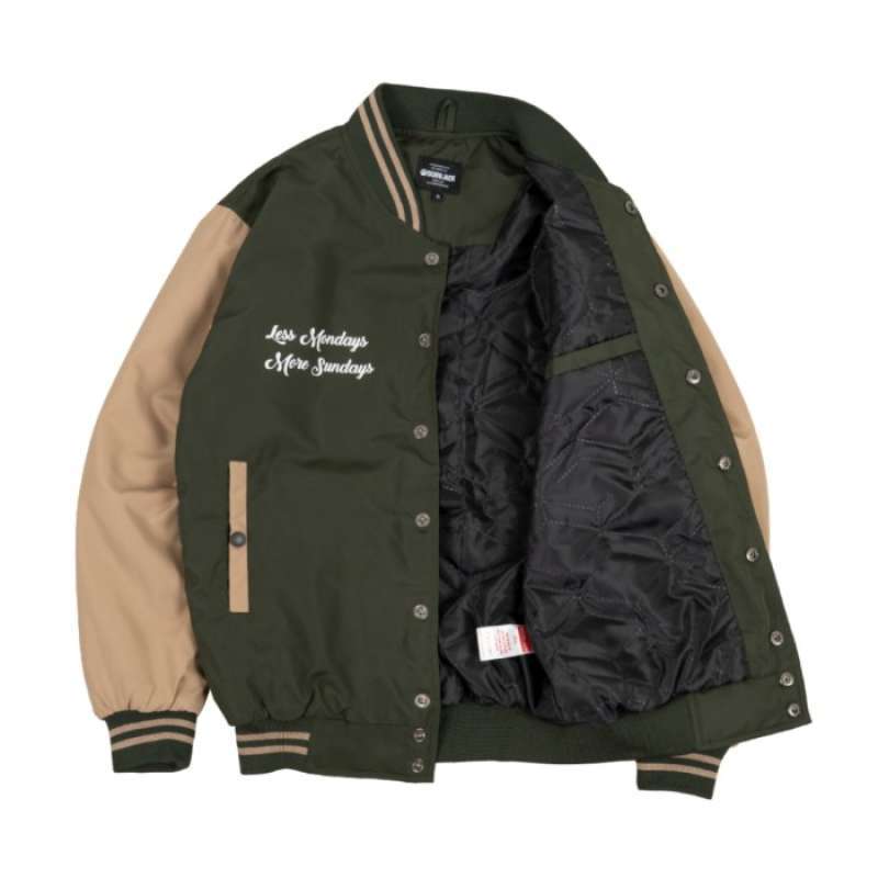 Jual Dobujack Jacket Varsity Hazeland Green Saga Cream - L Di Seller Wd ...