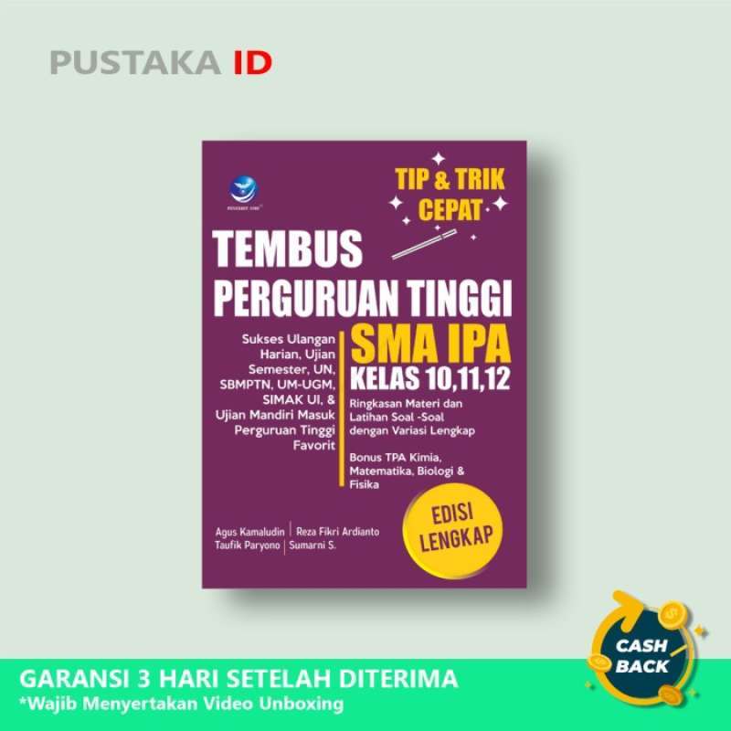 Promo Ori Buku Tip Dan Trik Cepat Tembus Perguruan Tinggi Sma Ipa Kelas 101112 Diskon 26 Di 