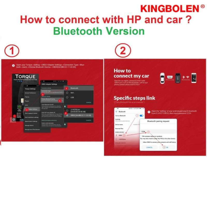 Promo Kingbolen Car Diagnostic Obd Ii Obd2 Elm327 V1.5 Scan Pic1825k80 Wifi - Bluetooth Diskon ...