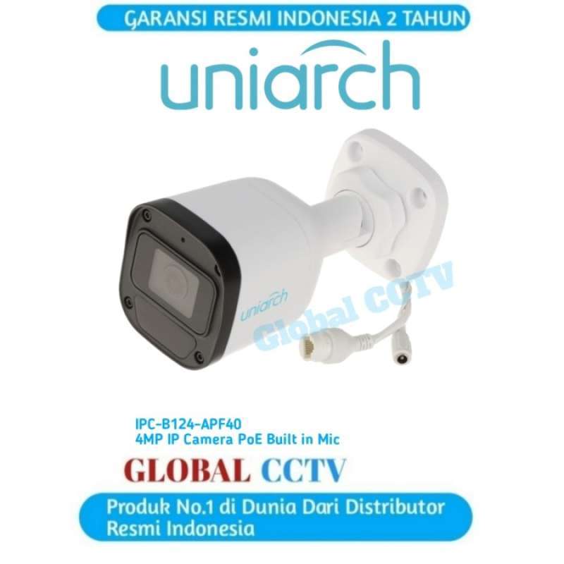 Promo Uniarch Ipc-b124-apf28 4mp Audio Mini Fixed Bullet Network Camera ...