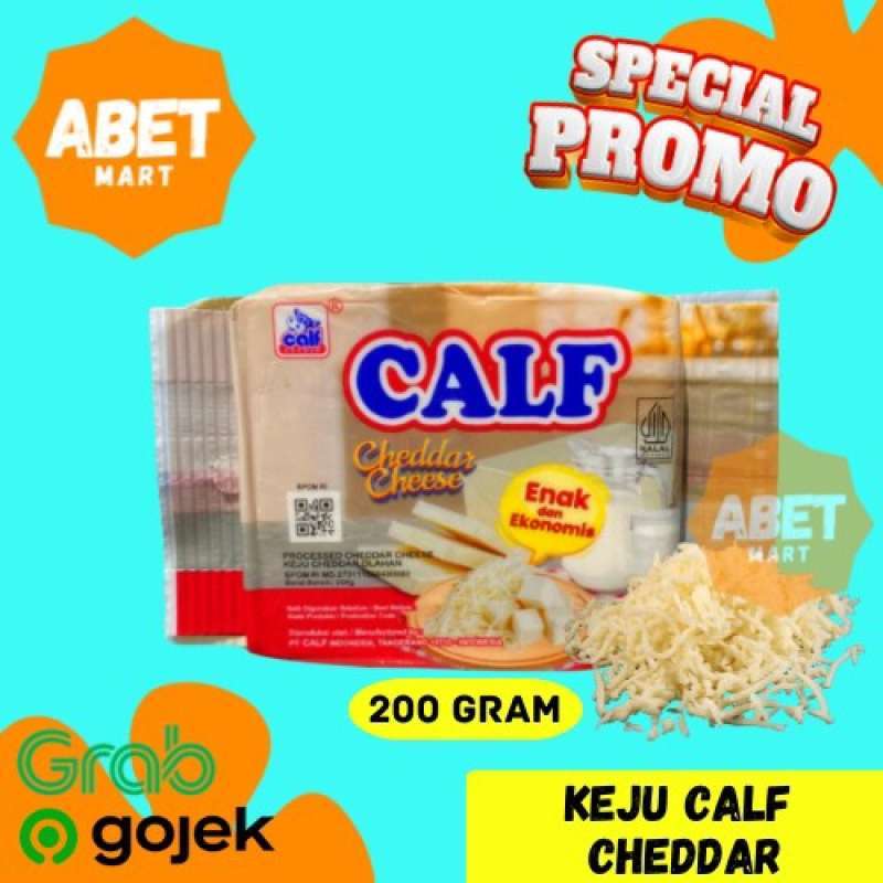 Jual Keju Calf Cheddar 200gr - 200 G Cheese Parut Topping Pcs Pak Dus ...