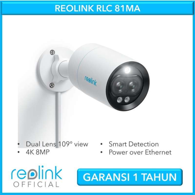 Promo Reolink Rlc 81ma 4k 8mp Dual Lens Smart Detection Outdoor Cctv ...