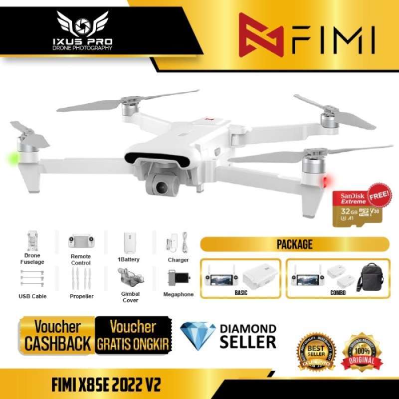 Promo Fimi X8se 2022 V2 Drone Gps 10km 4k 48mp 3-axis Gimbal With ...