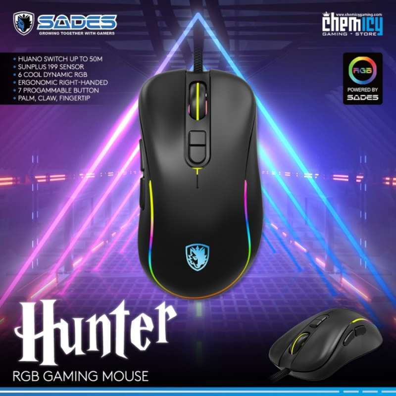 Promo Hunter Rgb Ro Function Gaming Mouse Diskon 23% Di Seller Lepimu ...