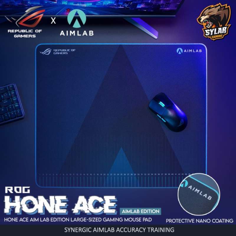 Promo Rog Hone Ace Aim Lab Edition Cloth Gaming Mousepad Diskon 23% Di ...