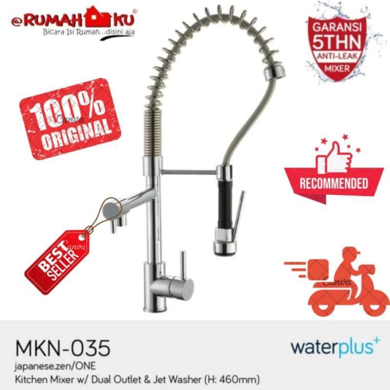 Promo Water Plus Mkn-035 Kitchen Mixer W/ Dual Outlet & Jet Washer ...