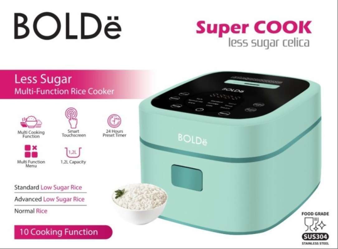 Promo Bolde Low Carbo Less Sugar Celica 1.2l - Rice Cooker Fungsi 10 In ...