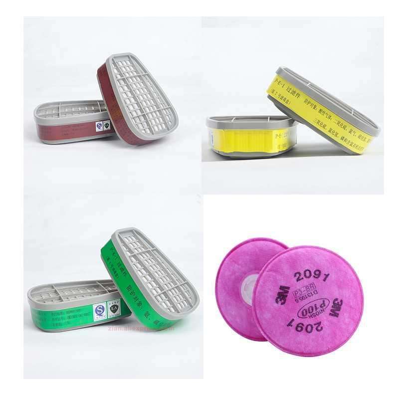 Jual Masker Respirator Gas Mask Full Face N95 2011 Cotton Filter 6800 ...