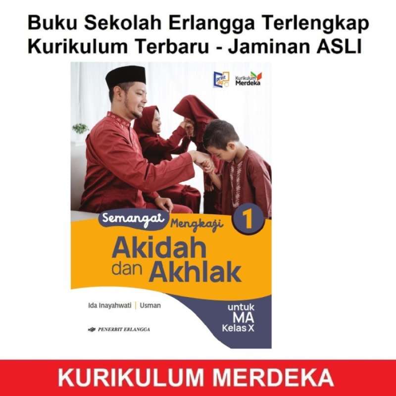 Jual Semangat Mengkaji Akidah Dan Akhlak Ma 10 11 12 Merdeka Erlangga Di Seller Rumix ...
