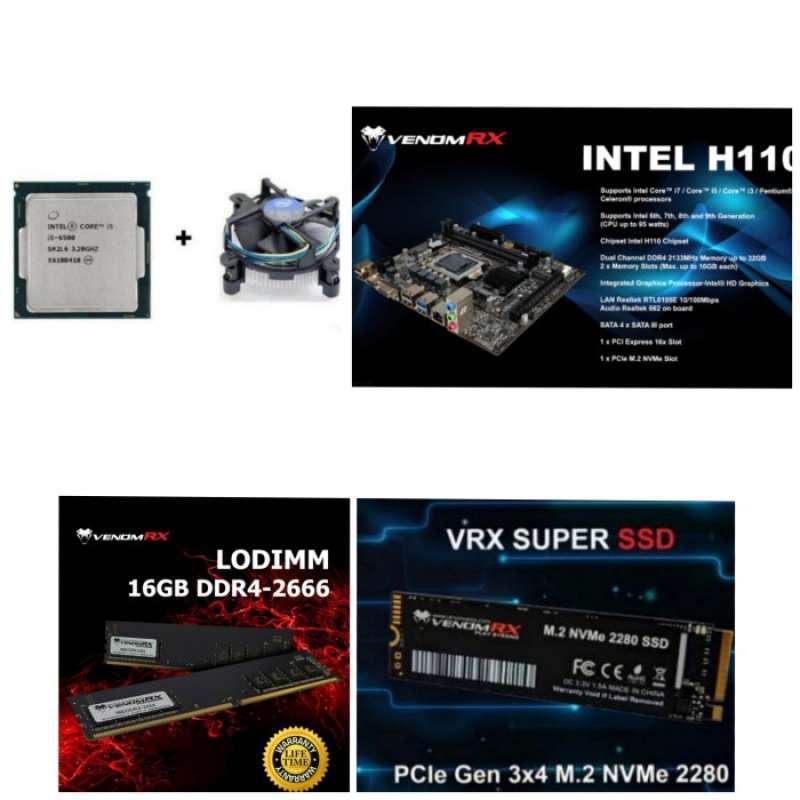 Promo Paket Cessor Intel Core I5 6500 Gen 6 Socket Lga 1151 Ddr4 Nvme ...