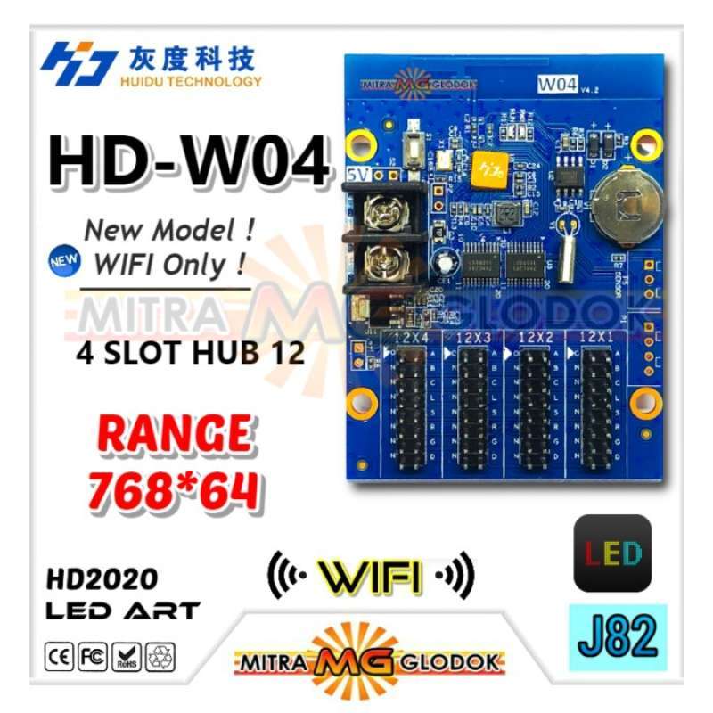 Promo Huidu Controller Running Text Wifi Hd - W04 Kontroller Wifi New ...