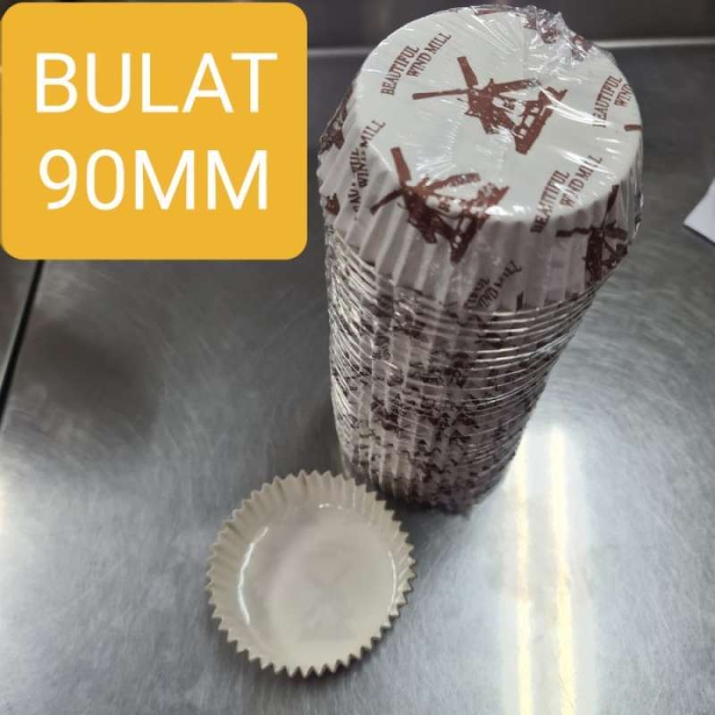 Promo Kertas Alas Roti Kue Cake Cases Paper Windmill Bulat Round 90mm ...
