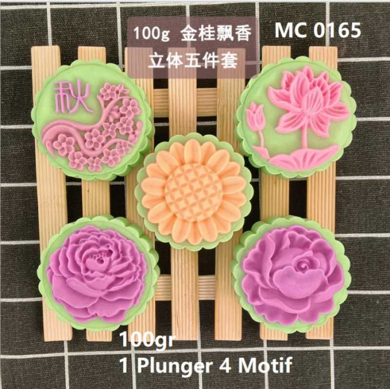Promo Cetakan Mooncake Plunger Kue Bulan Nastar Pia Cookies Bunga 100gr ...