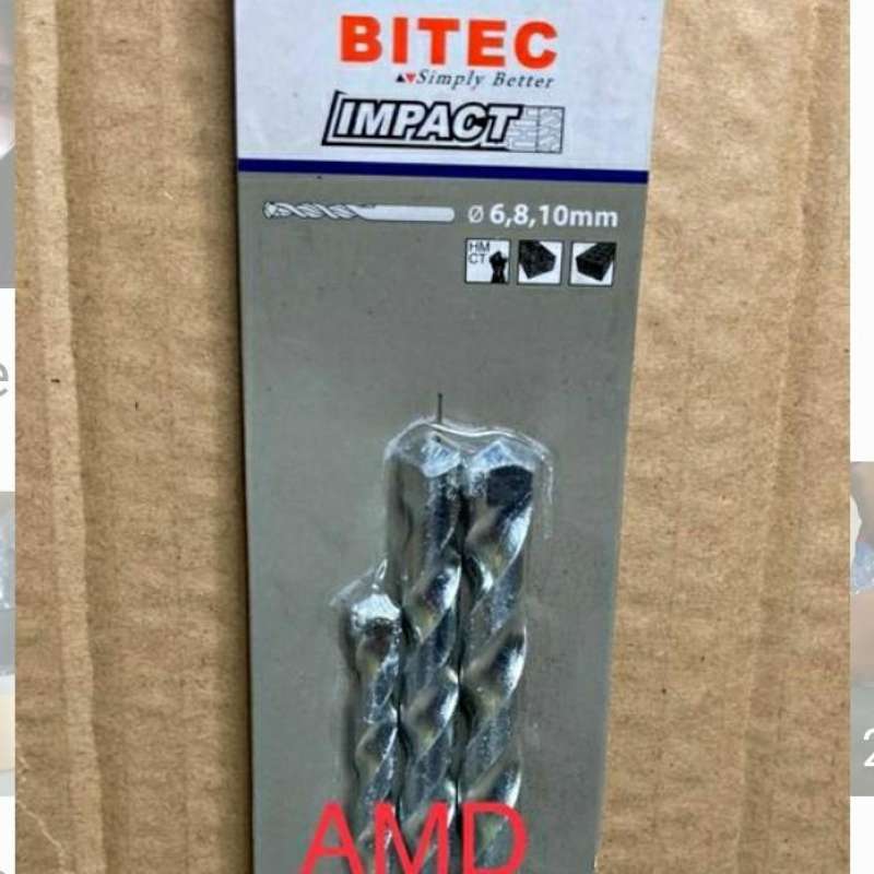 Jual Bitec Mata Bor Tembok Beton Set Impact Drill Isi 3 / 5 Pc 4 5 6 8 10mm - Bosch Isi 3 Pcs Di ...
